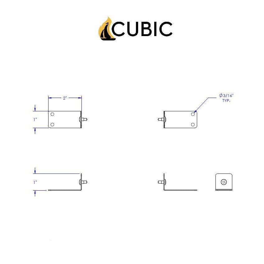 CB-3027-SS 2 Support Brackets – Cubic Mini Wood Stoves